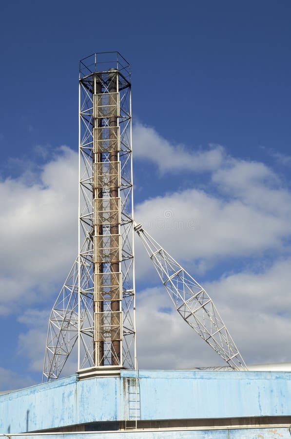 Smokestack stock image. Image of blue, copy, copyspace - 12623769