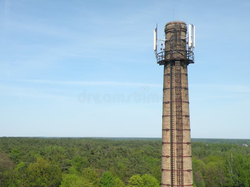 Smokestack stock image. Image of environment, trees, architecture ...