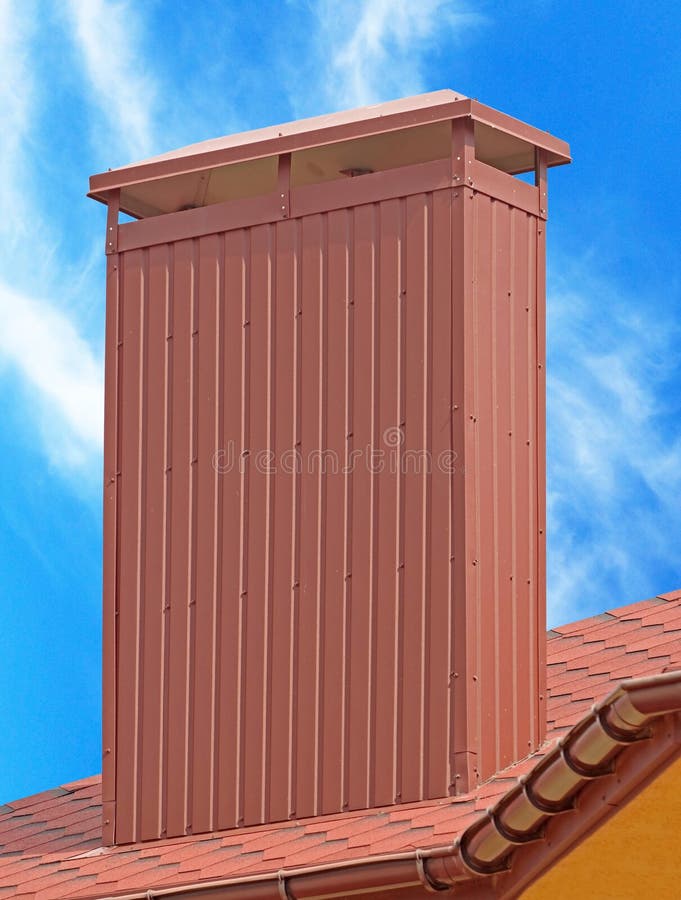 Smokestack on Background of Sky Stock Image - Image of chimney, tube ...