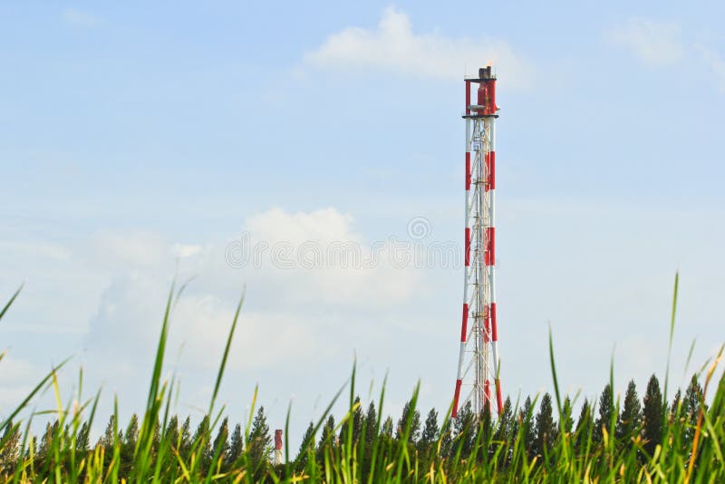 Burning oil gas flare stock photo. Image of industry - 39358716