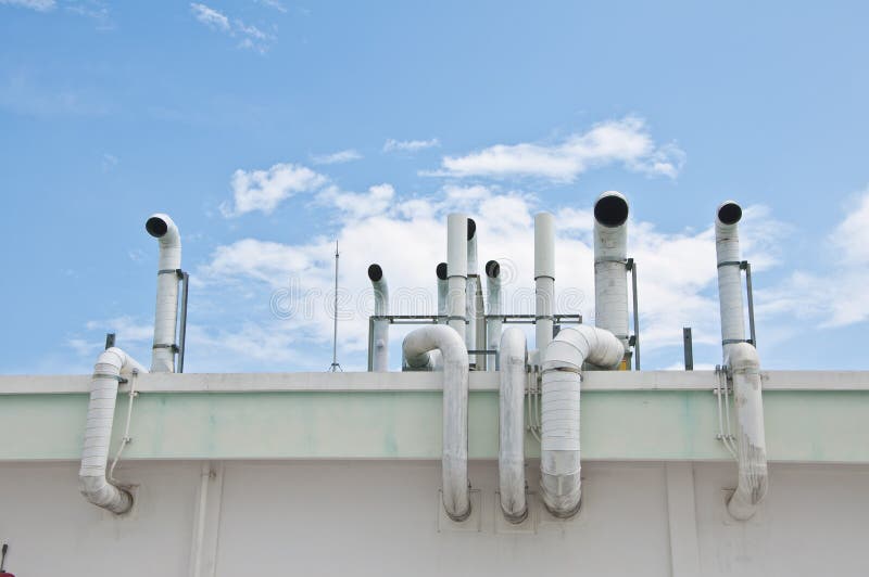 Smokestack from Chemical Building Stock Photo - Image of industry ...