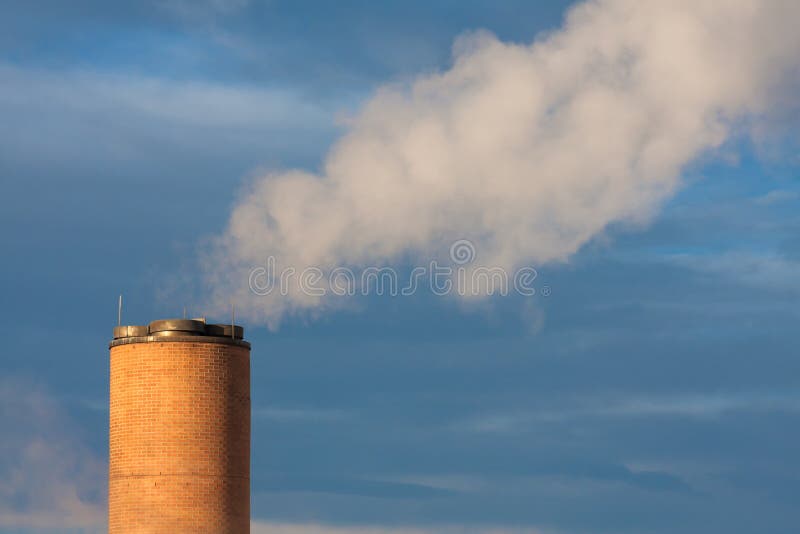 Smokestack with steam stock image. Image of hvac, industrial - 28507815