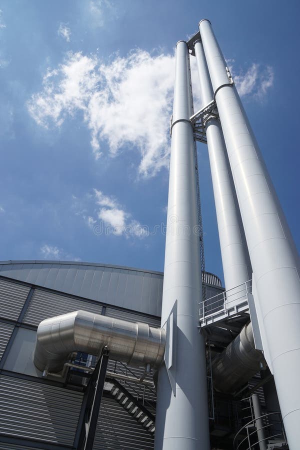 Smokestacks stock image. Image of facade, stack, factory - 57224449