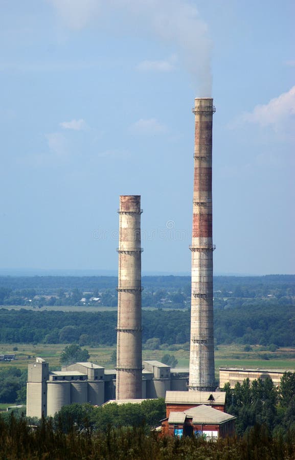 Smokestacks stock image. Image of industrial, chimneys - 39598263