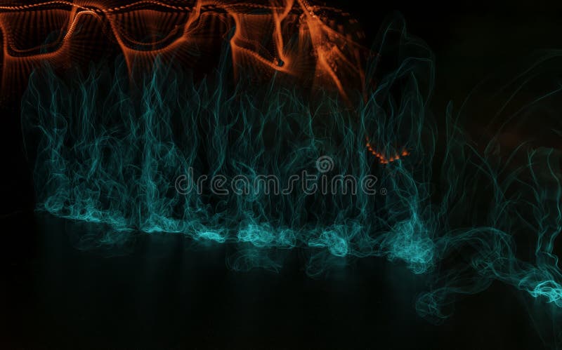 Smokey Blue Lights with Fiery Red Pattern Stock Image - Image of light ...