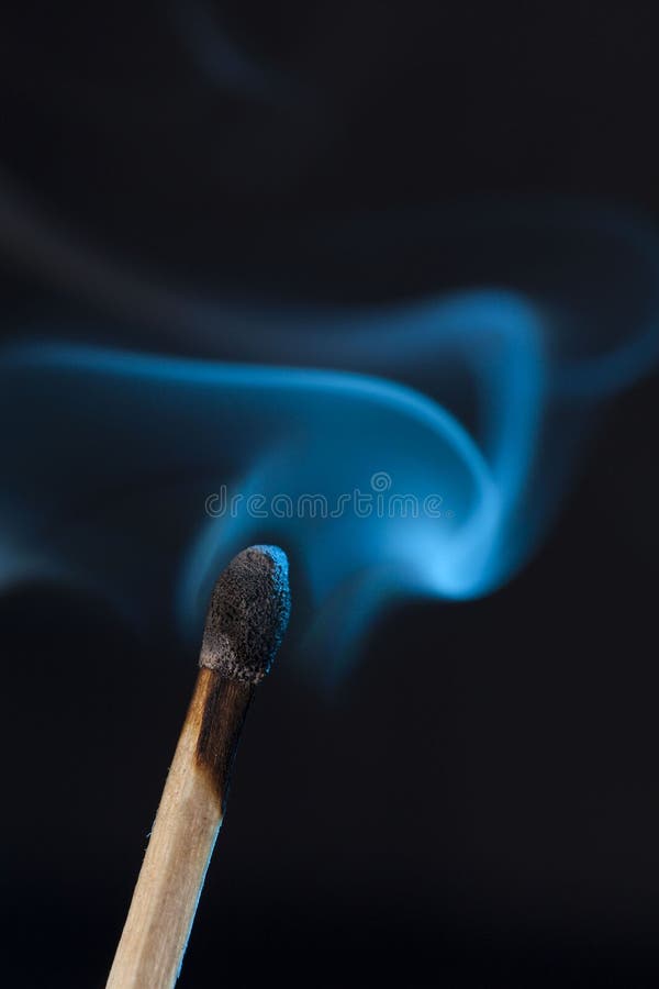 Smokey Blue Match stock photo. Image of macro, energy - 79871266
