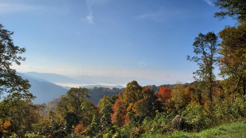 Smokey Mountains in Early Fall Stock Photo - Image of ridge, hill ...