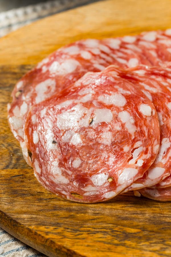 Smokey Pepper Cold Cut Salami Stock Image - Image of slice, pepperoni ...