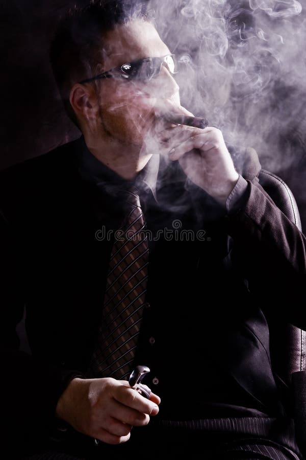 Smoking stock photo. Image of mafia, smoking, gentleman - 7115158