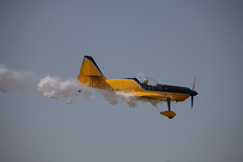 Smoking aircraft. stock photo. Image of smoking, aircraft - 817806