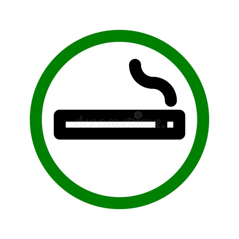 Smoking Area Logo Allowed Sign Stock Vector - Illustration of habit ...