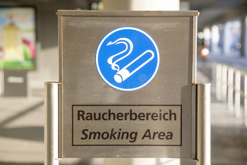 Smoking area sign stock image. Image of nicotine, unhealthy - 58554953