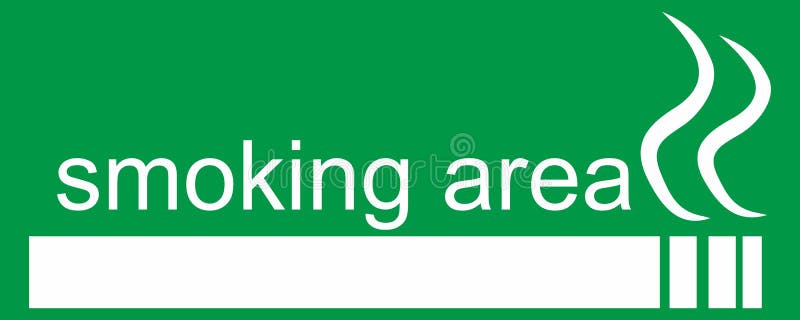 Smoking area sign stock illustration. Illustration of danger - 97929542