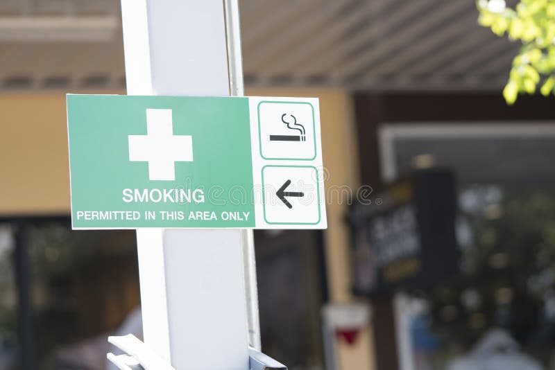Smoking Permitted in this Area only Stock Photo - Image of permitted ...
