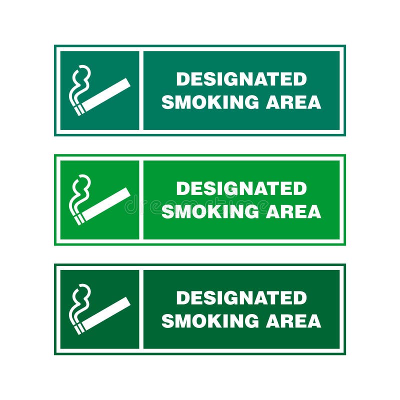Smoking Area Signage Vector Illustration Design. Vector EPS 10 Stock ...