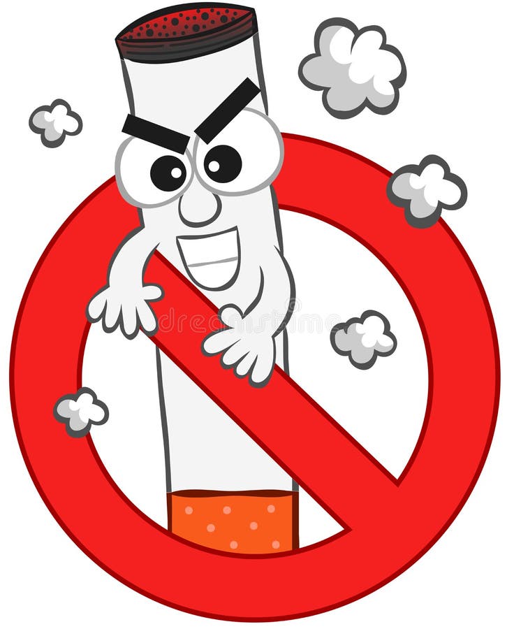 Smoking Ban Cartoon stock illustration. Illustration of humor - 38742460