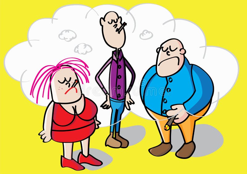 Smoking Break at Smoking Corner Stock Vector - Illustration of ...