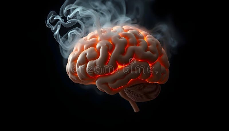 Burning Realistic Brain Stock Illustrations – 40 Burning Realistic ...
