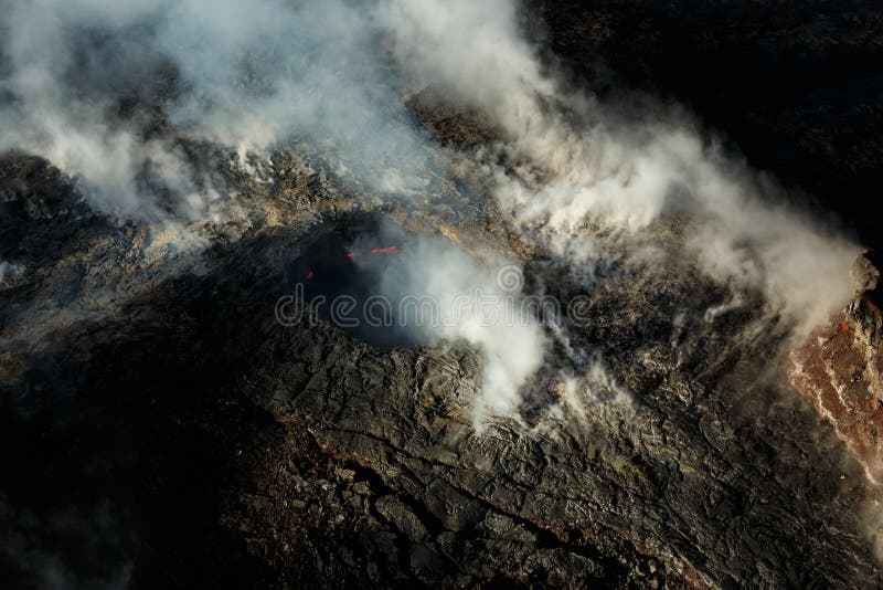 Active Smoking Volcano Volcano Stock Photo - Image of lava, apocalypse ...