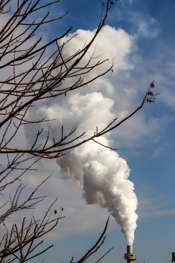 Smoking chimney of a house stock photo. Image of architecture - 17108008