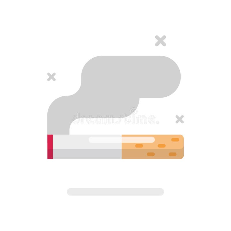 Smoking Cigarette Icon, Smoking Concept, Vector Flat Design ...