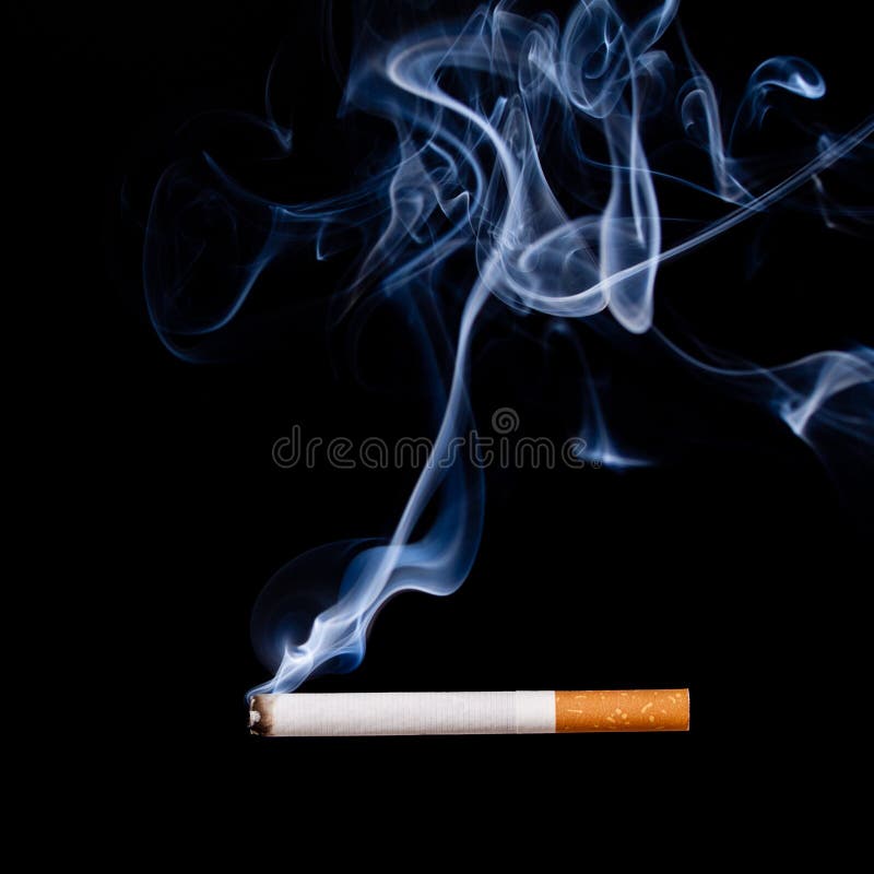 Smoking Cigarette. Isolated on Stock Photo - Image of isolated, healthy ...