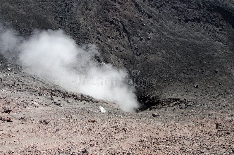 Smoking Crater stock image. Image of mountain, cloud - 27306635