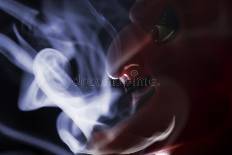 Smoking devil stock image. Image of netherworld, emotions - 78618707