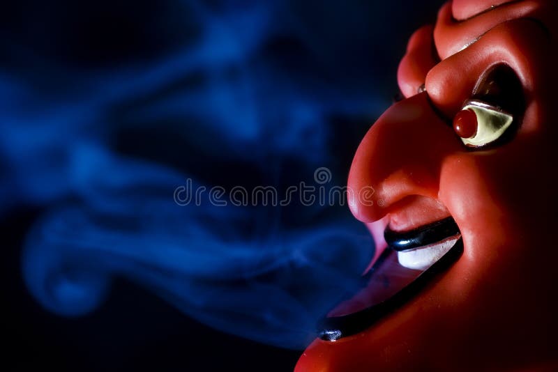 Smoking devil stock photo. Image of emotions, phantom - 78619118