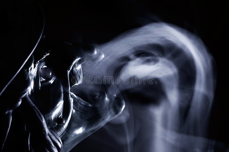Smoking devil stock photo. Image of emotions, phantom - 78619118