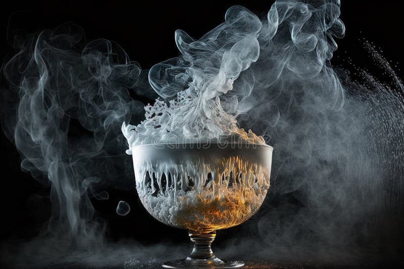 Smoking with dry ice stock illustration. Illustration of marijuana ...
