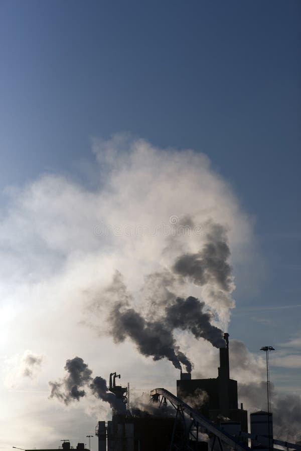 Smoking factory stock image. Image of petrochemical, carbon - 19318537