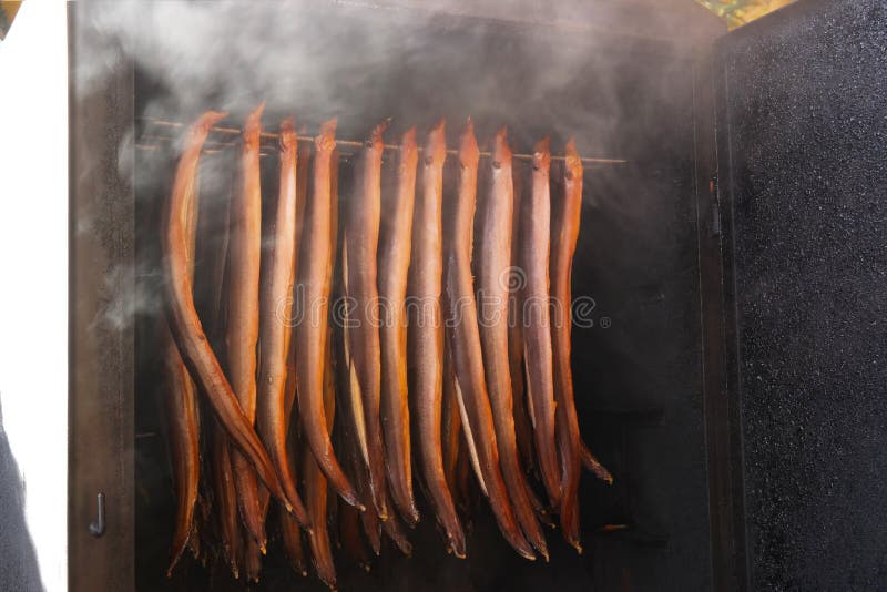 Smoking fish stock image. Image of anguilliformes, anguilla - 63848137