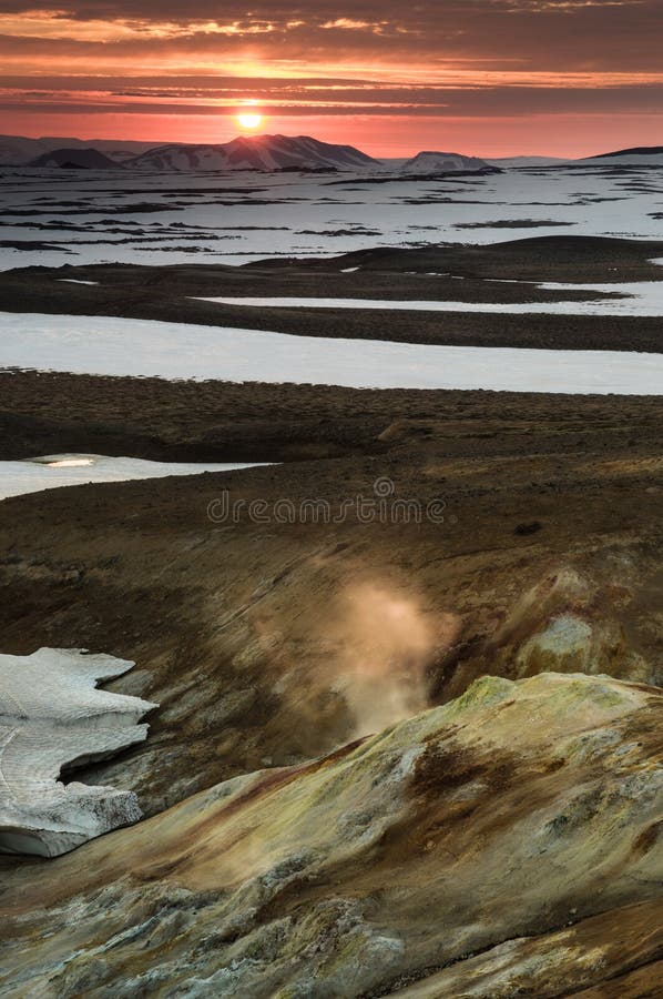 Smoking fumarole stock image. Image of natural, volcanic - 32296169