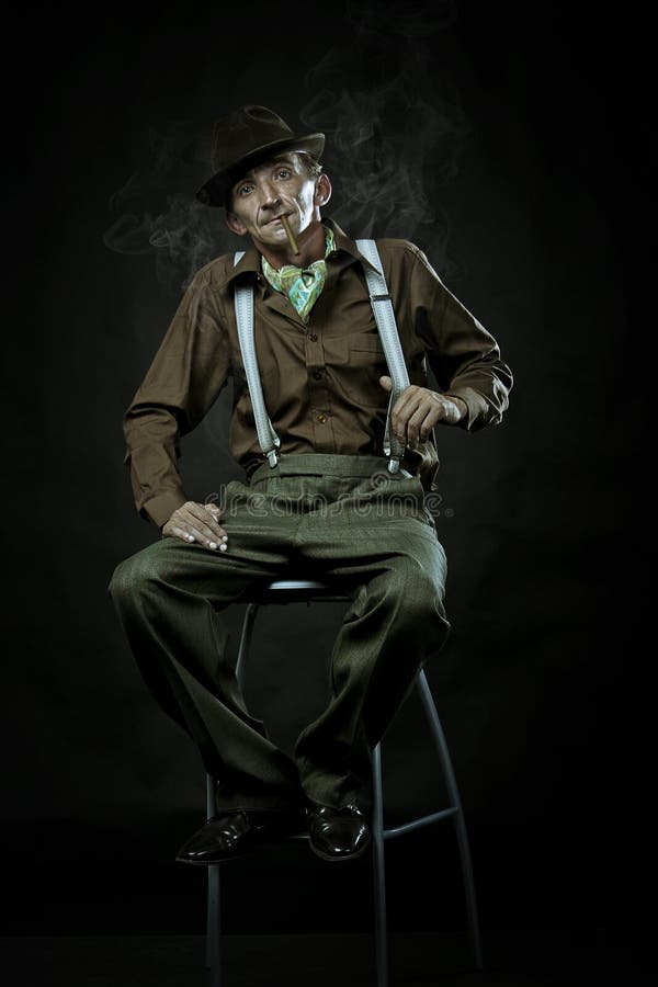 Smoking Gangster Stock Image - Image: 20853861