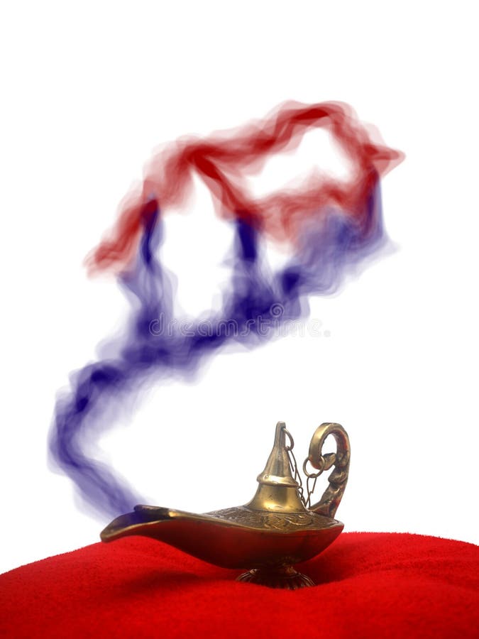 Smoking Genie Lamp stock photo. Image of metallic, aladdin - 5013488