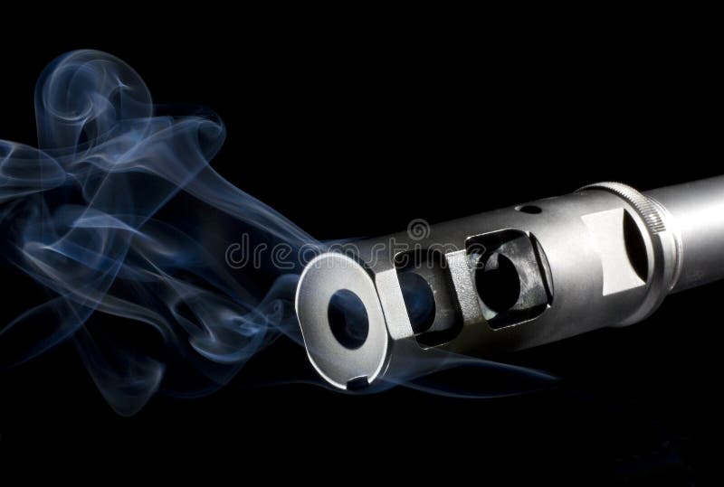 Smoking gun stock image. Image of rifle, white, black - 17114883