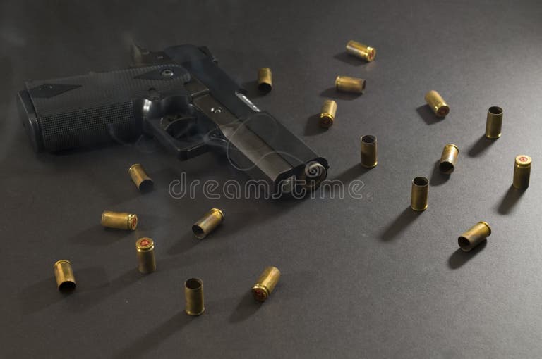 Smoking gun stock photo. Image of brown, firearm, fight - 4377534