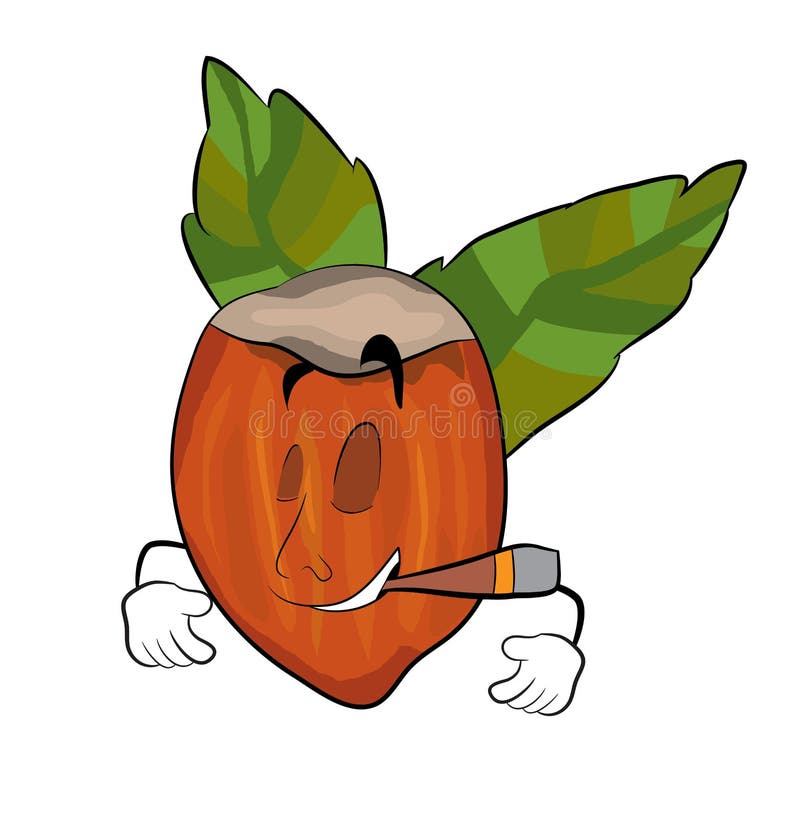 Sad hazelnut cartoon stock illustration. Illustration of upset - 47930422