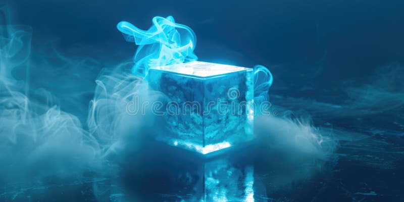 Smoking Ice Cube stock image. Image of frosty, cold - 376029853