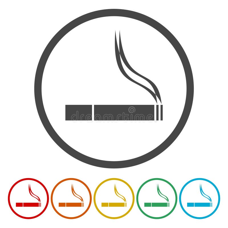 Smoking Icon, Smoke Vector Icon Stock Vector - Illustration of icon ...