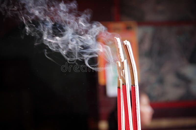 Smoking incense sticks stock image. Image of faith, buddhism - 58343901