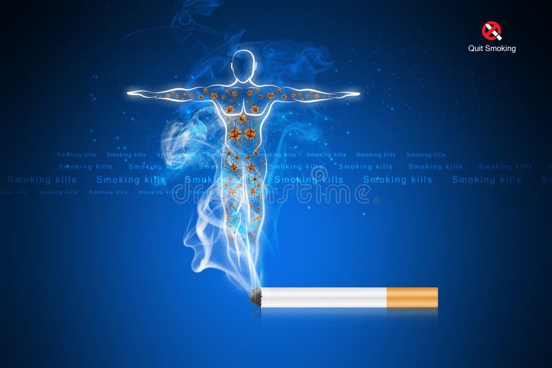 Smoking kills human body stock illustration. Illustration of body ...