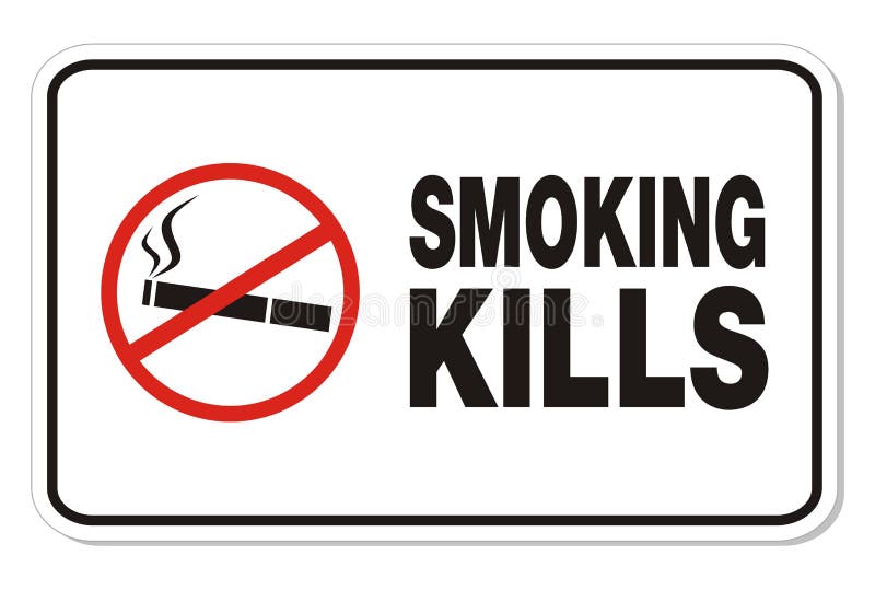 Smoking Kills - Rectangle Signs Stock Vector - Illustration of health ...