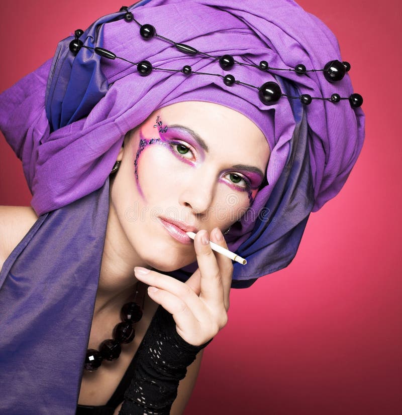 Smoking lady stock photo. Image of muse, beauty, gorgeous - 37629324