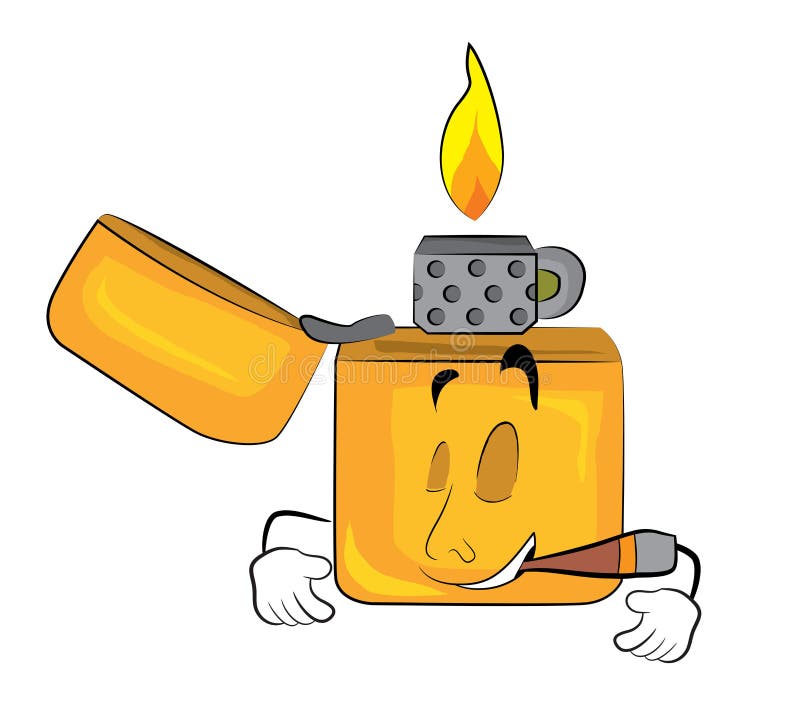 Sad lighter cartoon stock illustration. Illustration of sorrow - 48180427