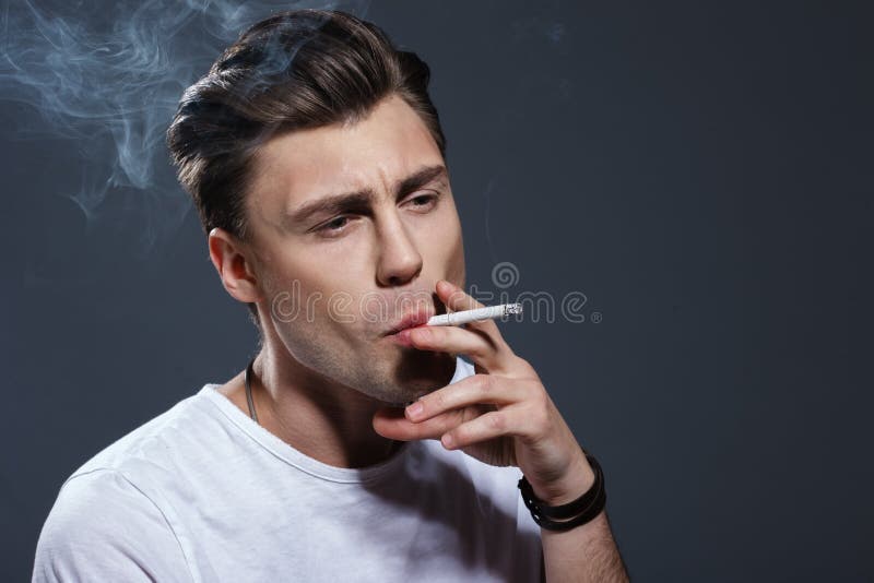 Smoking man, stock photo. Image of smoking, male, portrait - 40224504