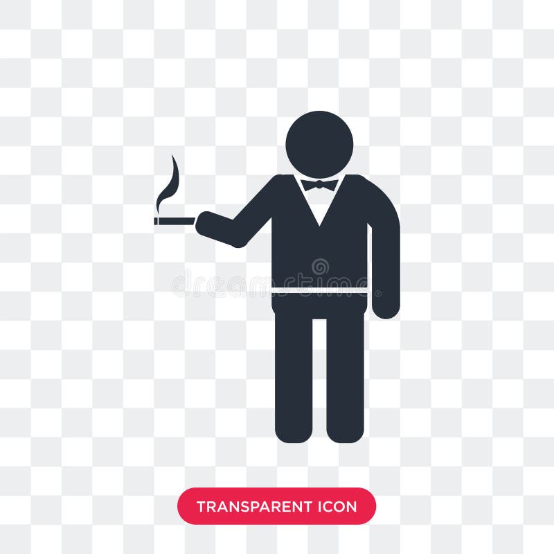 Smoking Man Vector Icon Isolated on Transparent Background, Smoking Man ...