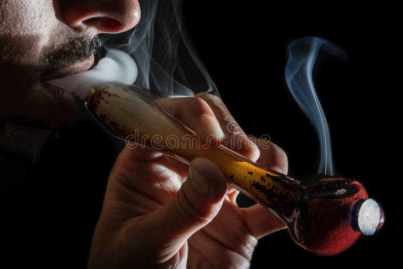 Smoking marijuana stock image. Image of chemical, pipe - 45443005