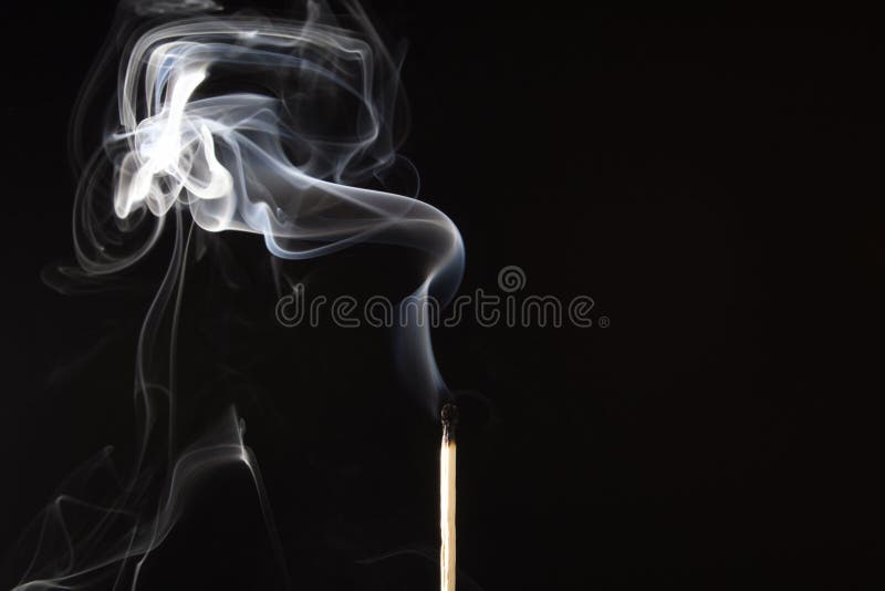 Smoking match stock photo. Image of dark, twirl, white - 51713006